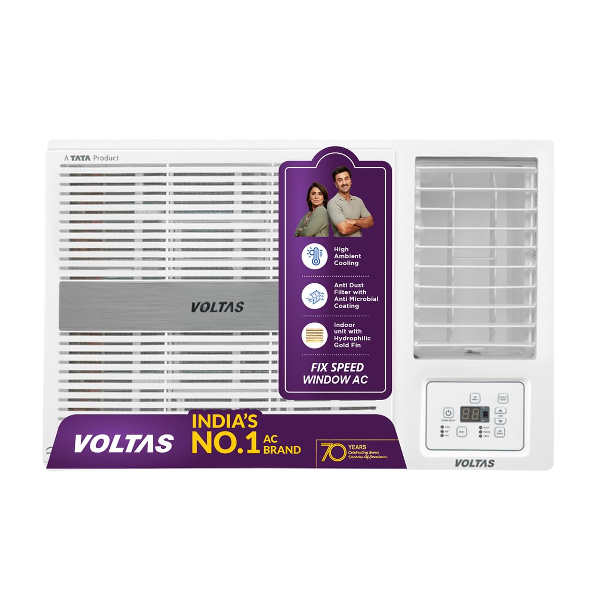 Voltas 1.5 ton 3 Star Fixed Speed Window AC (Copper, Anti Dust Filter ...