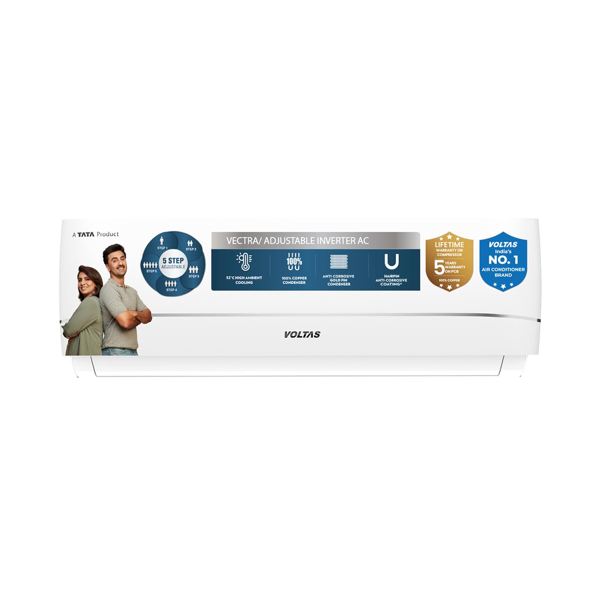 Voltas 1.5 ton 3 Star All-weather Inverter Hot And Cold Split AC (Copp ...