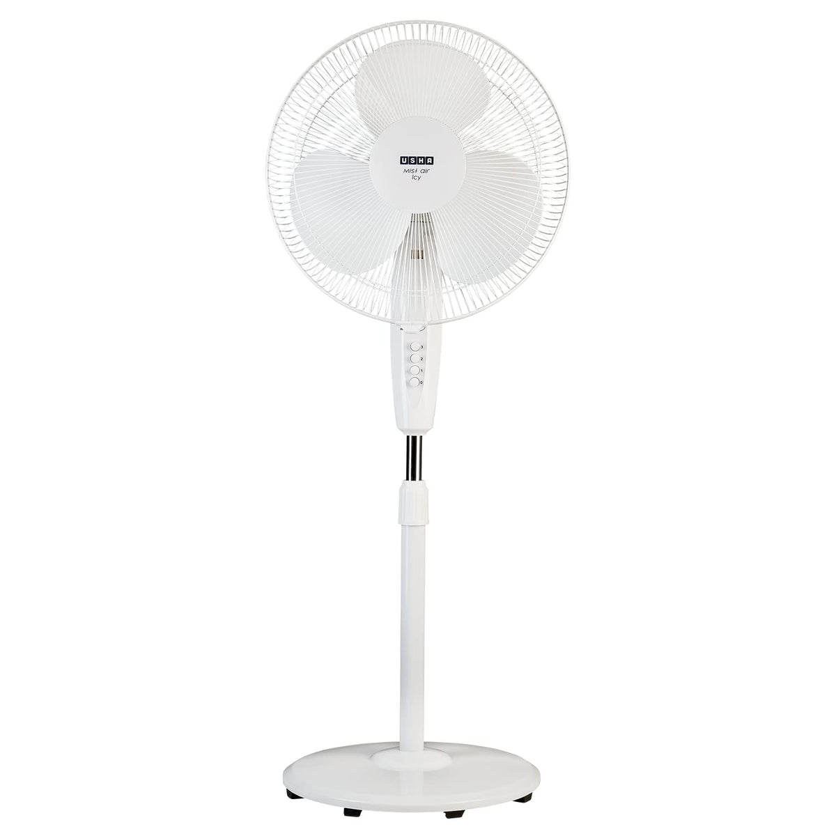 USHA Mist Air ICY 3 Blade 400MM Pedestal Fan White – Aarav Electronics