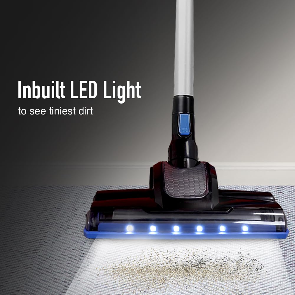 KENT Zoom Plus Vacuum Cleaner | 150W | 14 kPa | Battery Operated, Rech ...