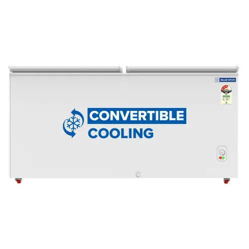 Bluestar 484 Litres Hard Top Double Door Deep Freezer | 3 Star | Conve ...