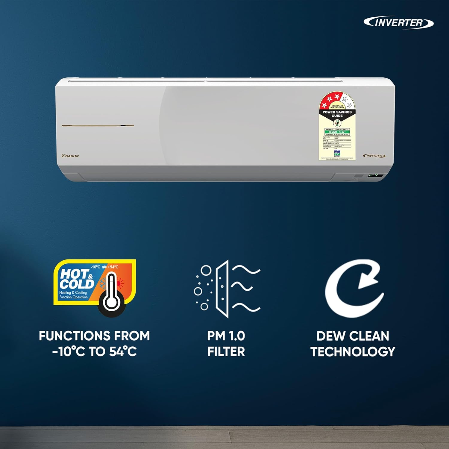 Daikin 1.5 Ton 3 Star, New star rated, Hot & Cold Inverter Split AC (C ...