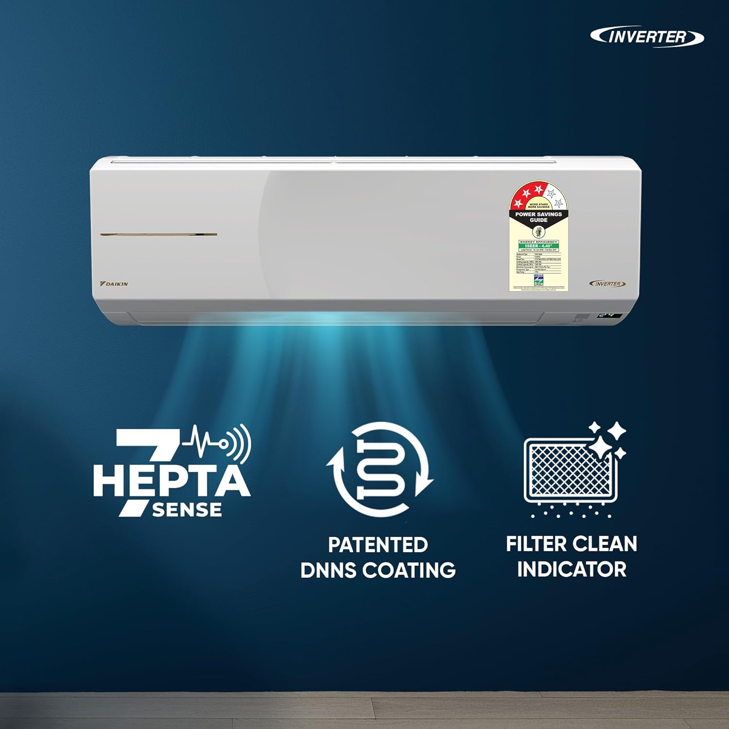 Daikin 1.5 Ton 3 Star, New star rated, Hot & Cold Inverter Split AC (C ...