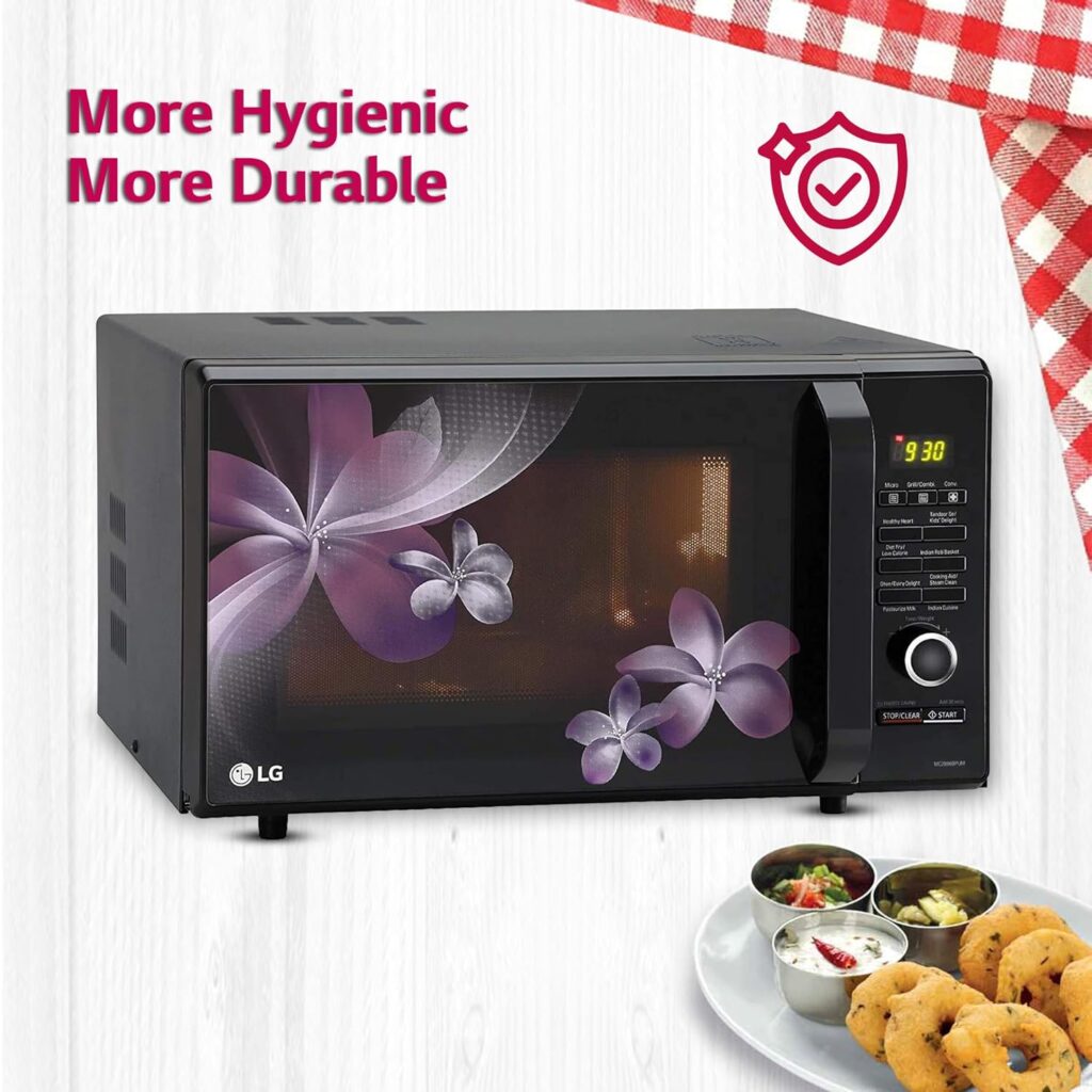 LG 28 L Convection Microwave Oven (MC2886BPUM, Floral Purple, Diet Fry ...