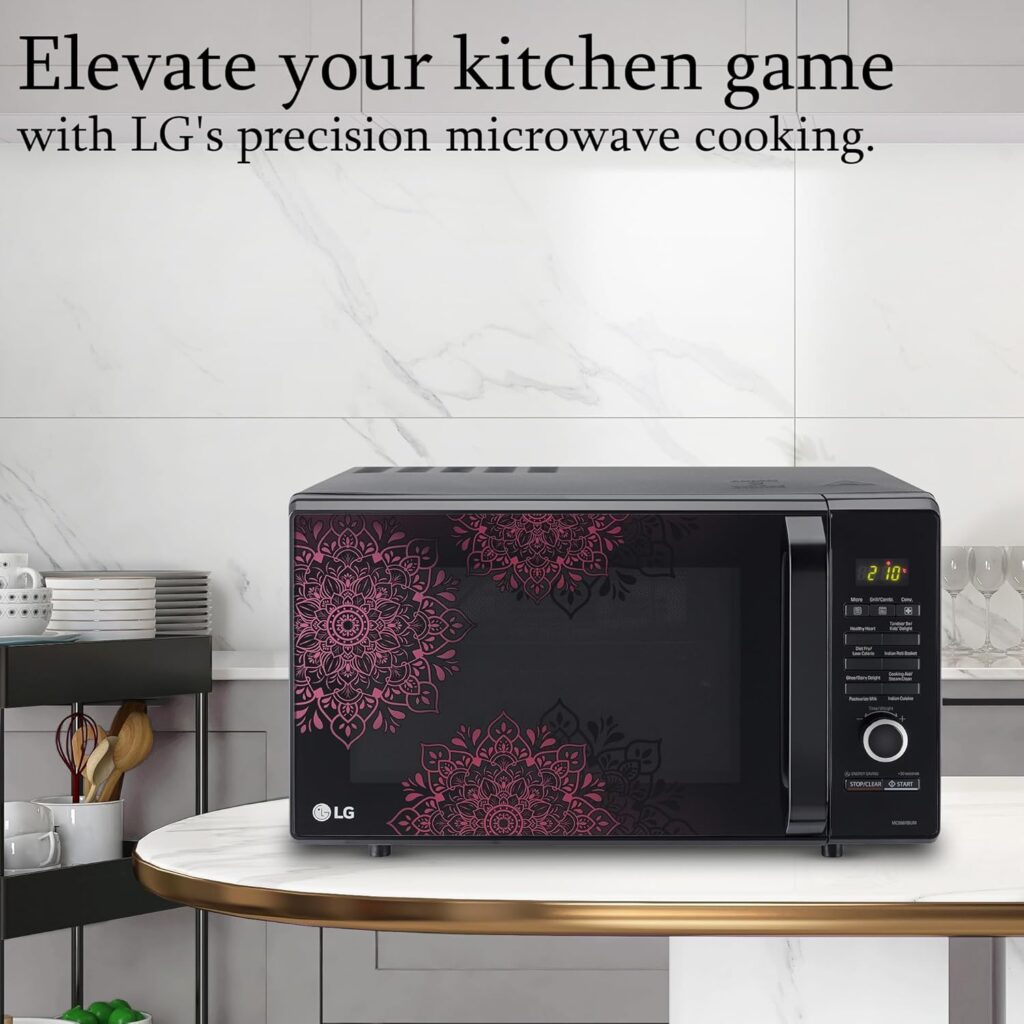 LG 28 L Convection Microwave Oven (MC2887BIUM, Black, Heart Friendly ...
