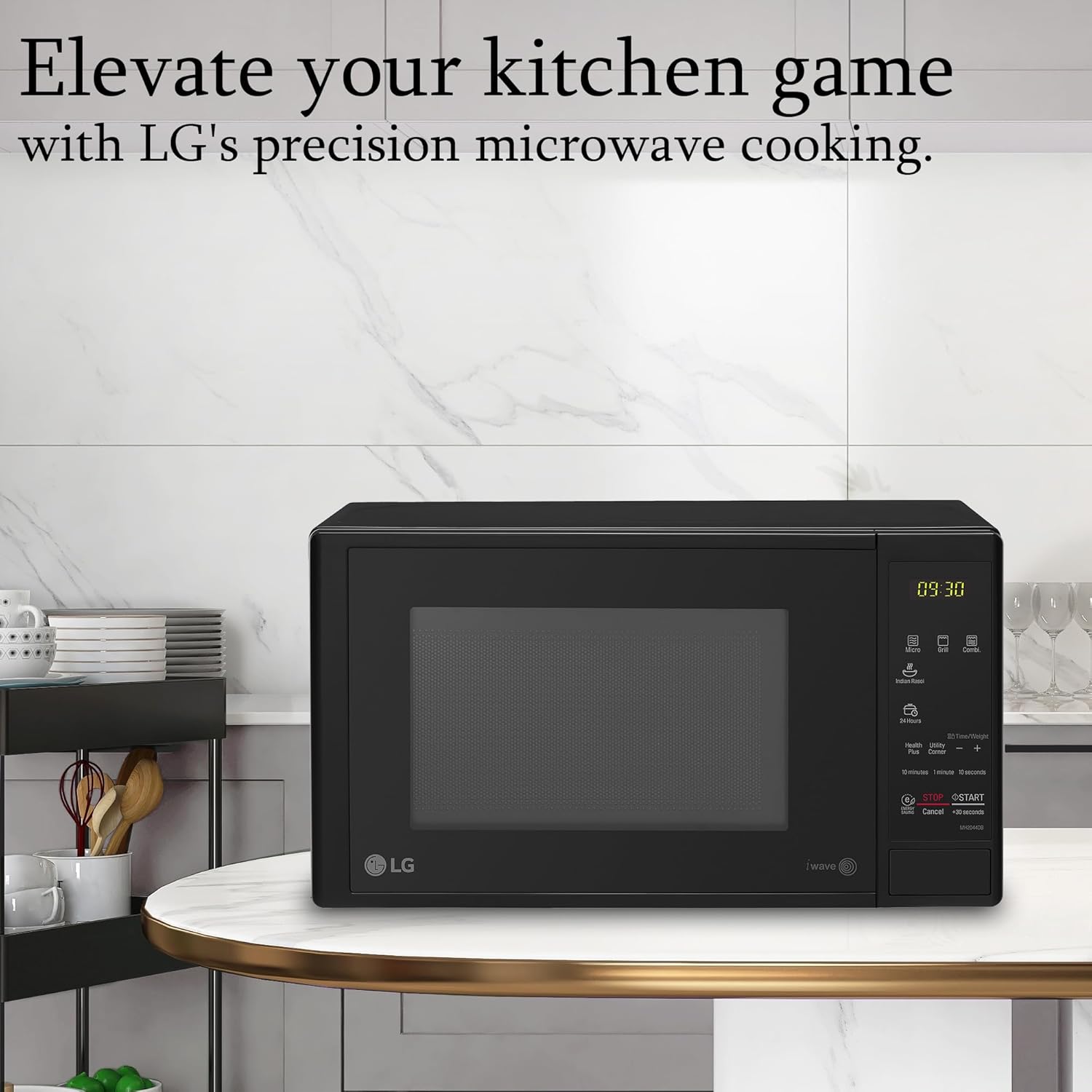 LG 20 L Grill Microwave Oven (MH2044DB, Black, Quartz Heater, I-Wave ...