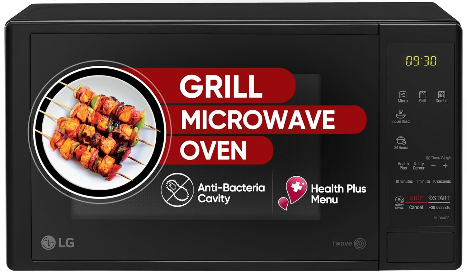 LG 20 L Grill Microwave Oven (MH2044DB, Black, Quartz Heater, I-Wave ...